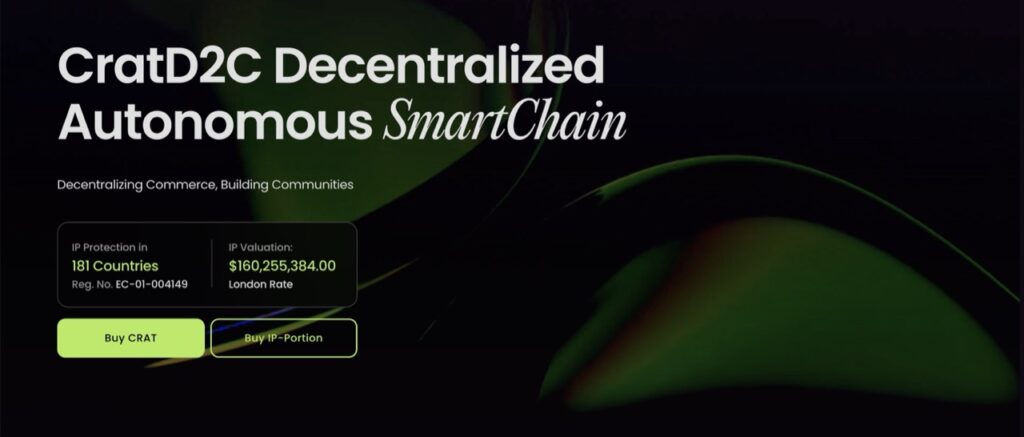CratD2C Smartchain Launches an Exclusive Private Token Sale and Names Ethereum Visionary Herbert ...